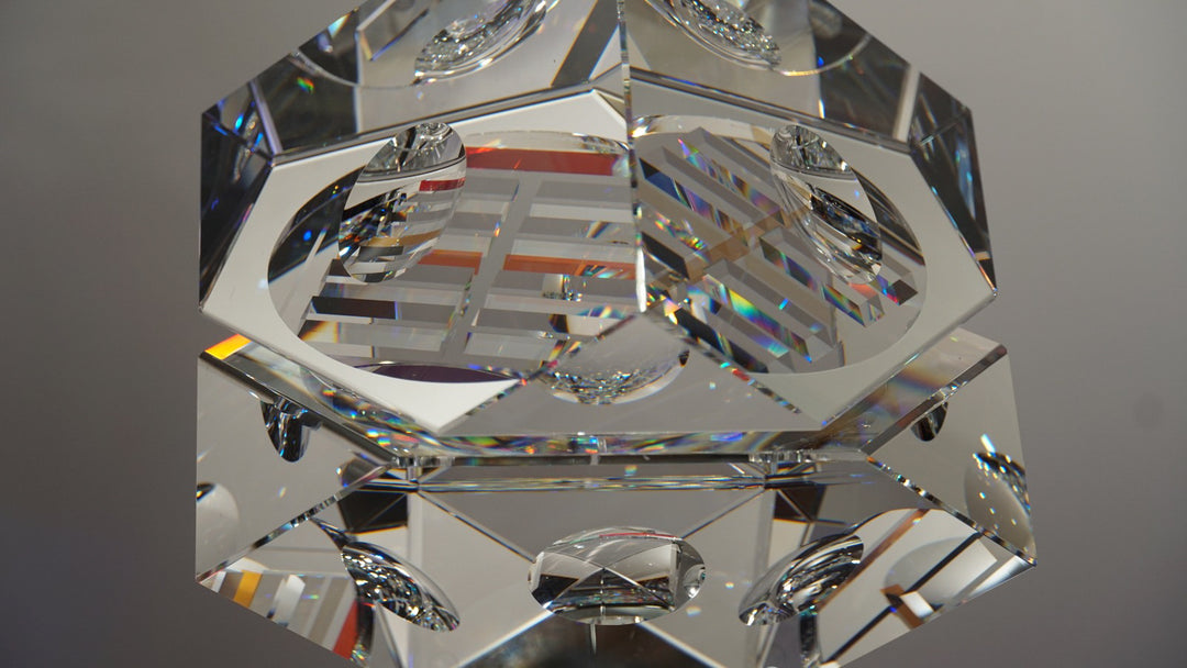 Owain Cube - Glass Sculpture by Jack Storms - Jack Storms